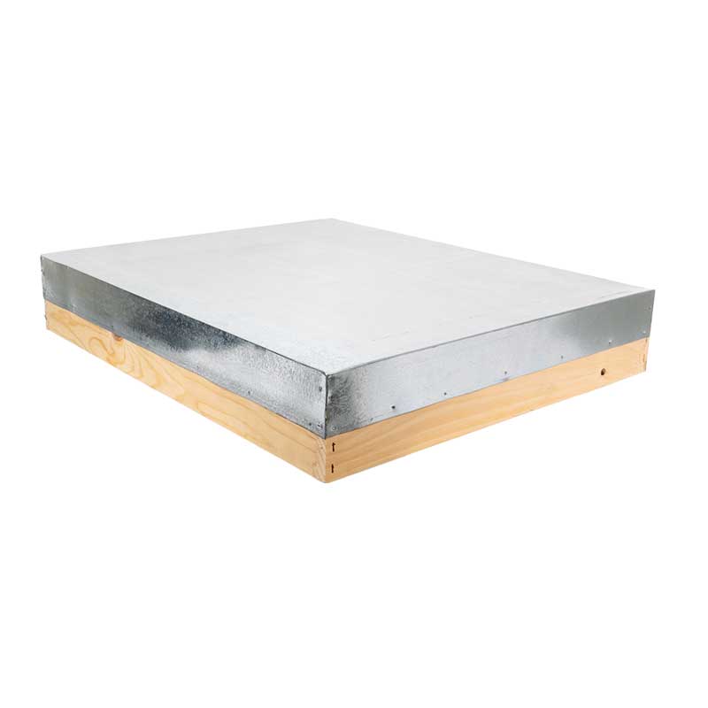Toit Bois et Tôle Dadant 10 Cadres 440 mm | Protection de Ruche